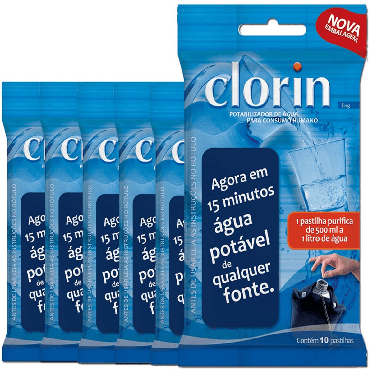 Cloro clor-in 1mg para 1l - com 6 - Ramada.com.br