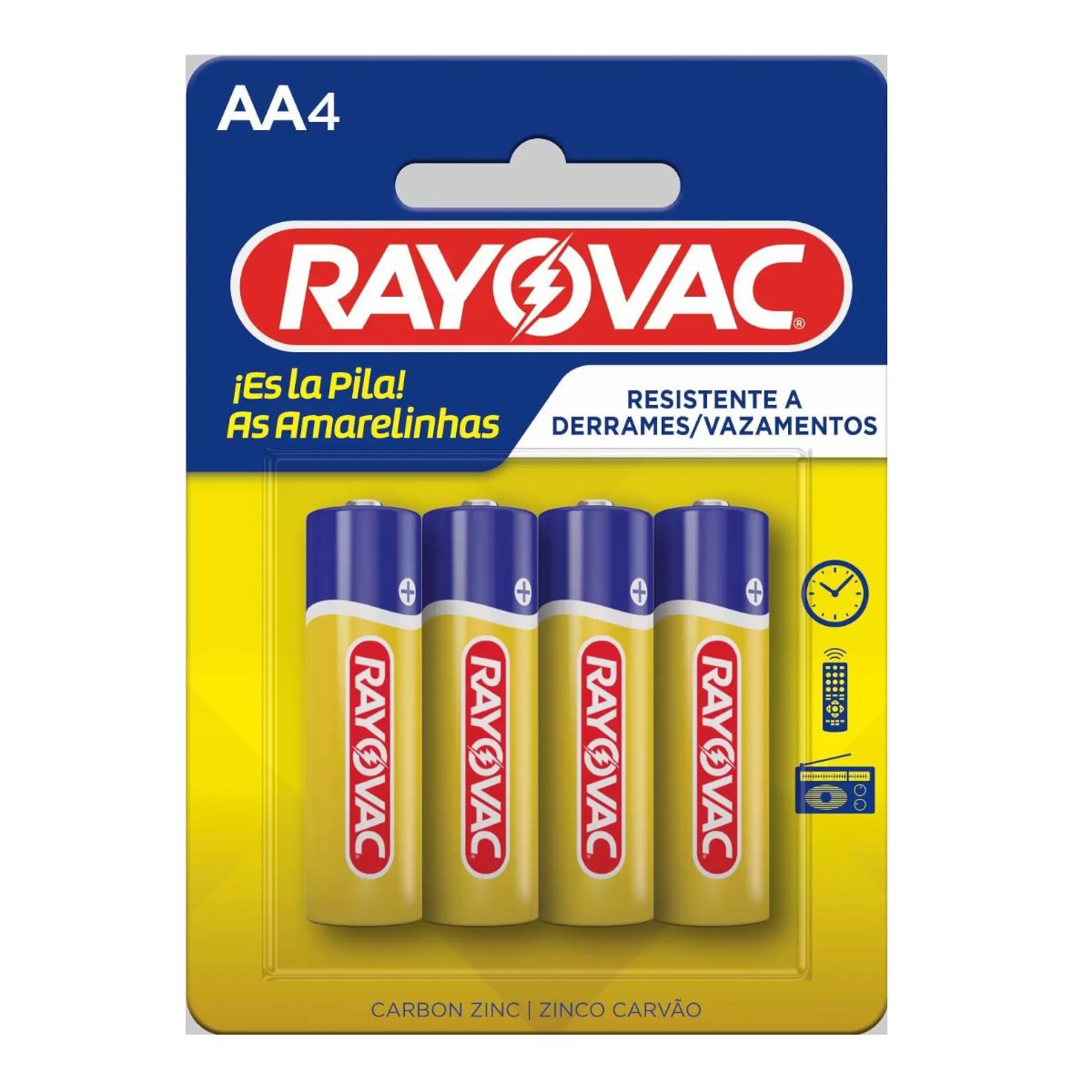 Pilha rayovac pequena aa com 4 - Ramada.com.br